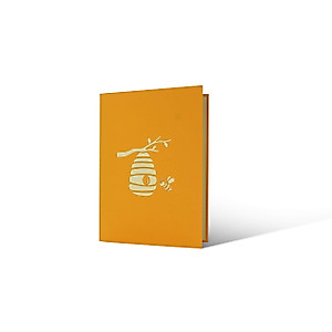 Diese-Klappkarten Birthday Card HappBEE Birthday | Pop up Happ Birthday Card featuring a 3D Bee on a Flower | Funny Bee Hive Greeting Card or Birthday Gift Voucher, G27