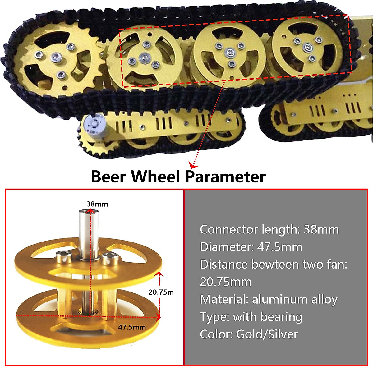 Professional T600 Robot Car Tank Chassis with High Torque DC Motor Kit, 4WD Crawler Platform Caterpillar Robotic Model Compatible with Arduino Raspberry Pi STEAM Microbit Python for Science Project