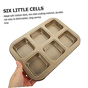 SHOWERORO Square Baking Pan Roasting Pans for Ovens Oven Cake Pan Non Stick Bread Pan Mini Cheesecake Pan Kitchen Cake Pan Professional Bread Pan Pumpkin Loaf Pan Toast Golden France