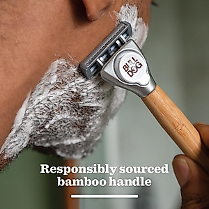 Bulldog Skincare Original Men's Razor Refills, With 5 Tempered Steel Blades on Each of the Four Refill Blades, Works With All Bulldog Reusable Razor Handles, 4 Pack