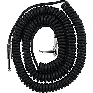 Perfektion 20' Metal Ends Coil 1/4" Instrument Guitar Cable (20 Feet)