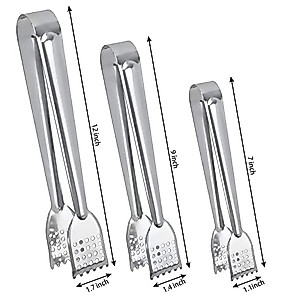 8 Pack Serving Tongs by Tcoin, 7 Inch Functional Small Tongs for Serving Food for Parties and Holiday Get-togethers, Food Tongs Buffet Tongs Appetizer Tongs Kitchen Tongs,Versatile and Durable