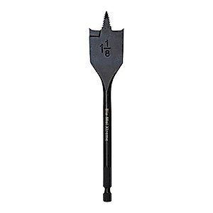 Disston 1 1/8" Threaded Spade Bit 10X Faster than standard spade bit, 6" long, E0102688