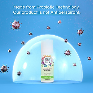 Good for You Girls Aluminum-Free, Natural & Vegan Deodorant for Kids, Preteens, Teens, Safe & Effective Odor Protection, Clear Roll-On, Natural Fragrance | Fresh Honeydew, 3 oz (Pack of 1)