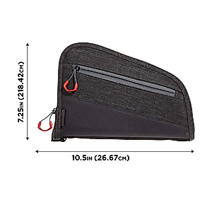 Allen Company 9" Auto-Fit 2.0 Handgun Case, Gray/Red