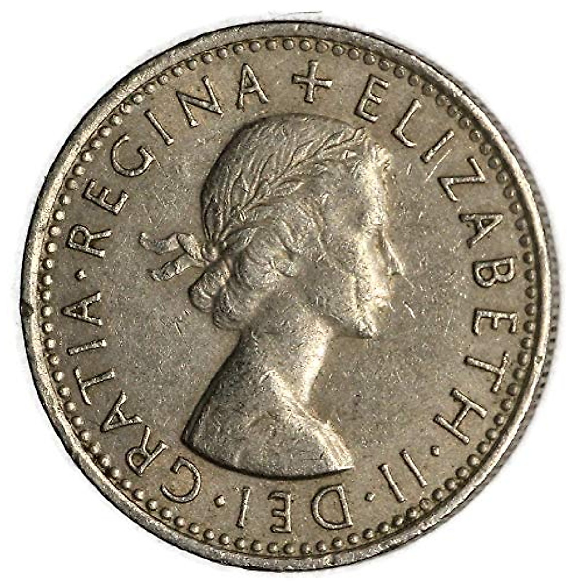 1967 UK Elizabeth II British KM# 903 Sixpence Very Good