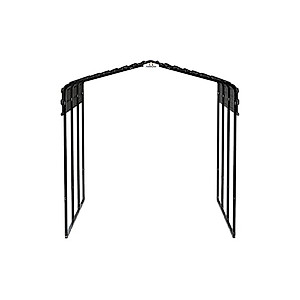 Arrow Carports Galvanized Steel Carport, Compact Car Metal Carport Kit, 10' x 15' x 9', Charcoal