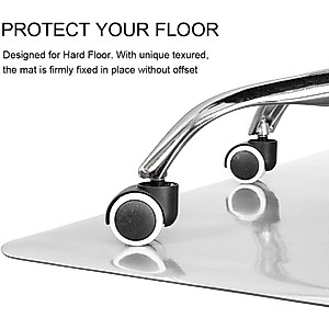 Kuyal Clear Chair mat for Hardwood Floor 46 x 60 inches Transparent Floor Mats Wood/Tile Protection Mat for Office & Home (46" X 60" Rectangle)