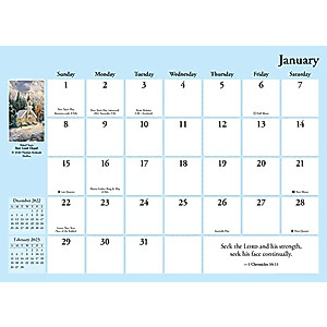 Thomas Kinkade Studios 12-Month 2023 Monthly Pocket Planner Calendar with Script