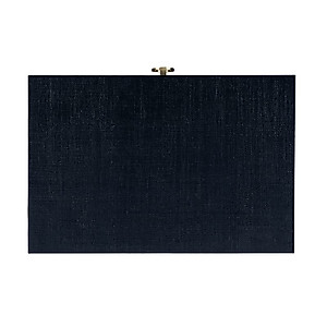 BOWERY HILL Traditional Wood 1 Drawer Nightstand - Navy Blue