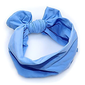 ALinmo 25 Pack Soft Wide Turban Baby Headbands with nylon Hair Bow Headwraps for Baby Girls Infants Newborn Hair Accessories Toddlers Kids and Children