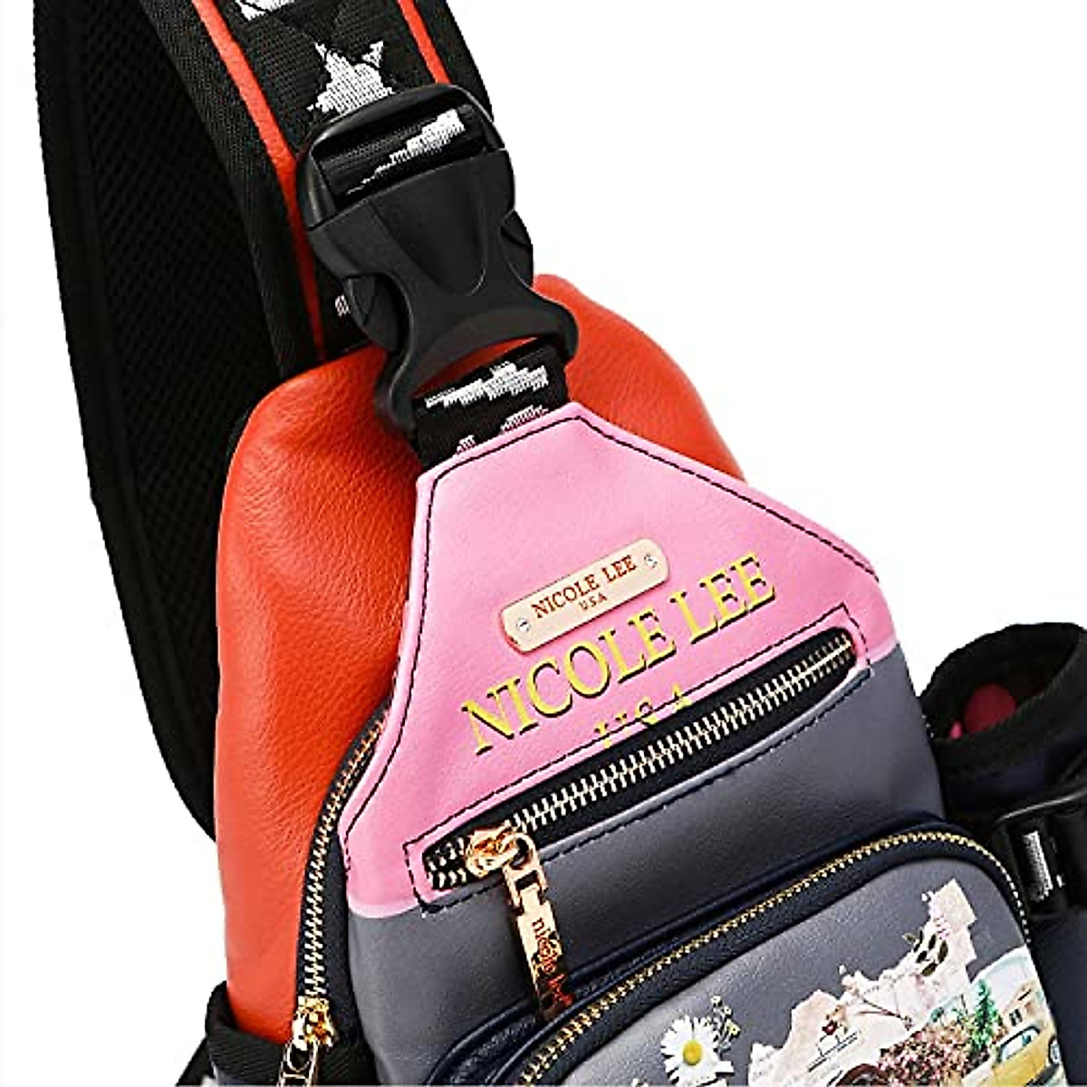 Nicole Lee SLING BACKPACK WITH BOTTLE HOLDER (TOGETHER WE STAND)
