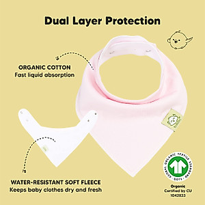 KeaBabies 8-Pack Baby Bandana Bibs, Baby Bibs – Drool Bibs for Baby Girl, Baby Boy - Baby Bib, Girl Bib, Boy Bib