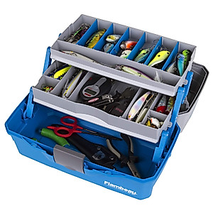 Flambeau Outdoors 6382TB 2-Tray - Classic Tray Tackle Box - Blue/Gray