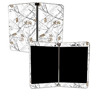 MightySkins Glossy Glitter Skin for Microsoft Surface Duo - Conceal Snow | Protective, Durable High-Gloss Glitter Finish | Easy to Apply, Remove, and Change Styles | Made in The USA (GL-MISURDUO-Conceal Snow)