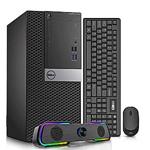 Dell OptiPlex 7040 Tower Computers PC Tower,32GB DDR4 New 1TB M.2 NVMe SSD+1TB HDD,Intel i5-6600 3.30GHz, Refurbished Computer Tower