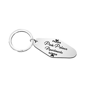 FAADBUK Coraline Inspired Keychain Pink Palace Apartments Coraline Pink Palace Hotel Keychain (Pink Palace Apartments)