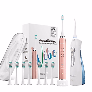 Aquasonic Vibe Series Ultra Whitening Toothbrush Aqua Flosser