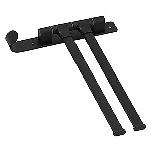 UUS Rotating Towel bar 2 arm Bathroom, Wall Mounted Swing Out Towel Rack with Hook for Bathroom, Kitchen Space Saving, Home, Hote