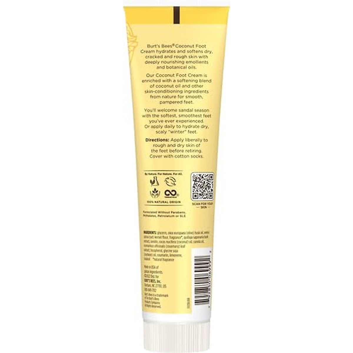 Burt's Bees Coconut Oil Foot Cream, Package May Vary, 4.3 Oz