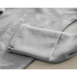 Woolino Toddler Footie Sleeper, Merino Wool Baby Pajamas, Baby Footed Sleeper for Boy & Girl, Romper for Unisex, 6-9m, Gray