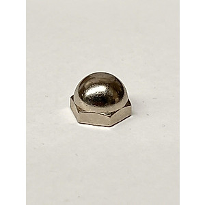 (4) 7/16-14 Acorn Cap Nut Brass Nickel Plated Rounded .437-14 7/16" Brass Nickel