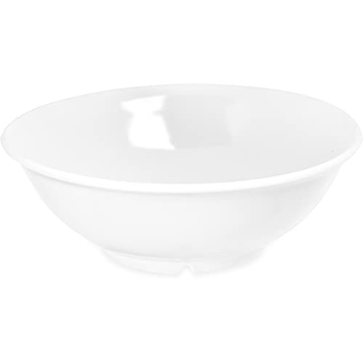 Carlisle FoodService Products Plastic Serving Bowl, Footed Bowl for Restaurants, Hospitals, 36 Ounces, White, (Pack of 12)