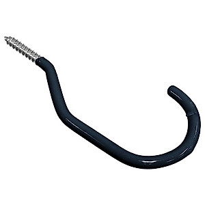 The Hillman Group 852703 Bike Hook Vinyl Black, 1-Pack
