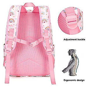 Bluboon Backpack for Girls Kids Preschool Backpack with Lunch Box Kindergarten School Bookbags Set