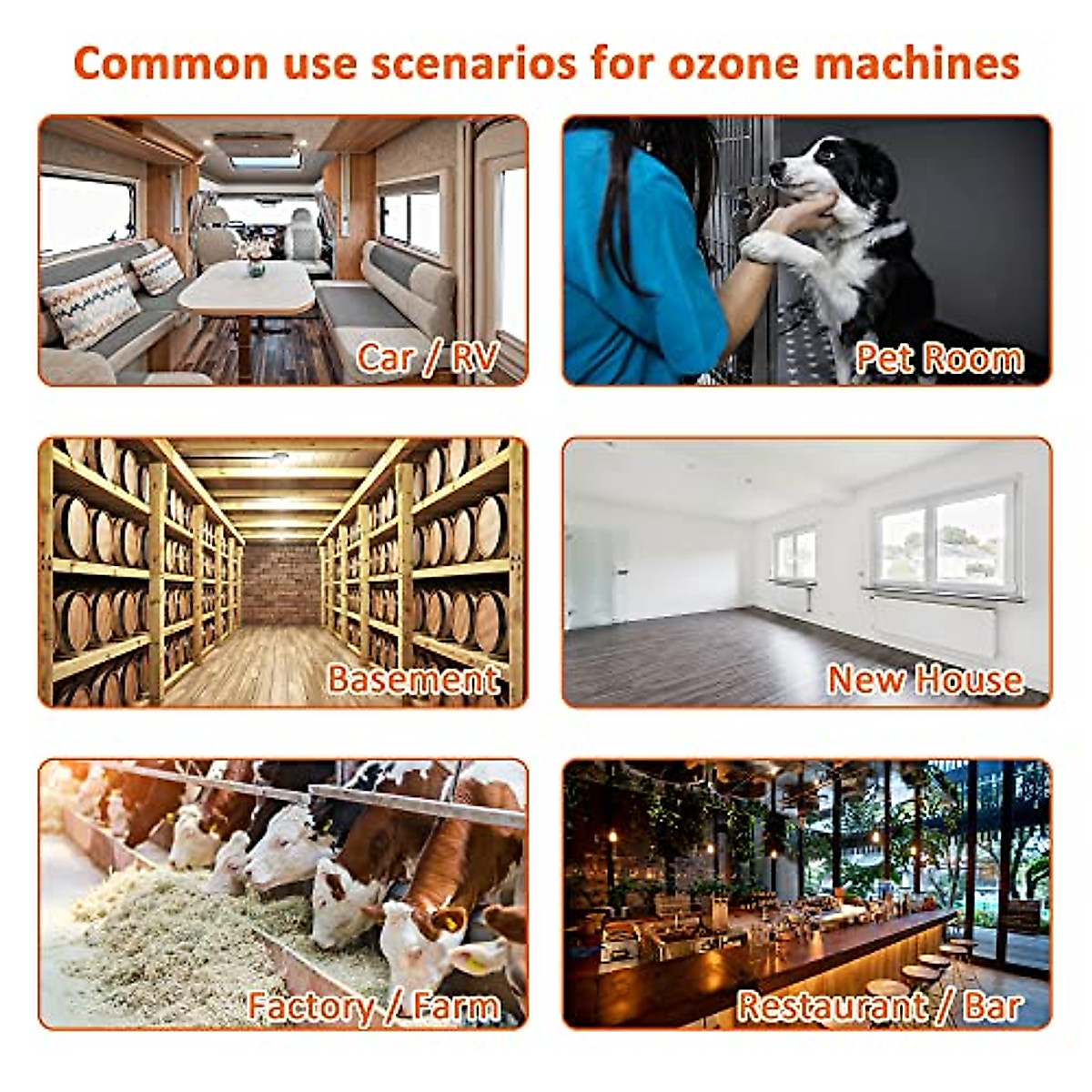 Industrial Ozone Machine, 20000 mg/h Ozone Machine Odor Remover, Deodorizer for Bigger Space, 2 Timing Functions & Carry Handle, Basement, Warehouse, or Factory