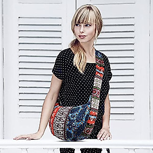 BESTOYARD Thai Hobo Crossbody Bag Shoulder Bag Messenger Bag Hippie Boho Bohemian Purse