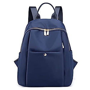 MUKJHOI Women Backpack Purse Waterproof Lightweight Fashion Casual Travel Ladies Shoulder Bag Daypack-Blue