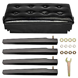 Bonnlo Adjustable Duet Piano Bench with Storage Black Faux Leather Piano Stool Deluxe Padded Seat with 2” Thick Cushion