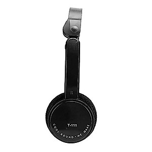 Demeras Kids Headphones Foldable Wired Headset Children Headphone with Microphone Boys Girls On Ear Headset for Online Learning (Black)