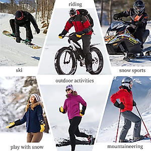 OZERO Winter Ski Gloves Cold Weather Glove Snow Mittens with Thermal Insulation Work Gloves