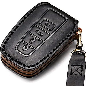 ZiHafate Car Key Fob Cover Case Compatible with Toyota Keyless Remote Control 2022、2021、2020、2019、2018、2017、2016 RAV4 Camry Corolla Avalon Tacoma Highlander 4Runner Tundra Prius Prado etc. （AN-Black）…