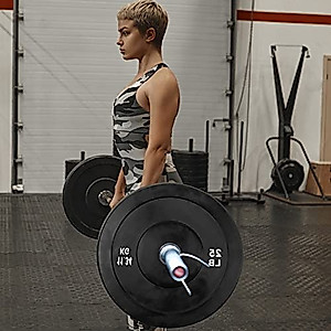 25LB Standard Olympic Weight Plate, Bumper Plates Barbell Weights with 2-inch Hole for Strength Training Weightlifting Weight Loss Home Gym Equipment (25LB Single-Plate C)