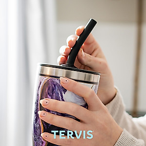 Tervis Traveler Nurse Life - Coffee, Scrubs, and Rubber Gloves Triple Walled Insulated Tumbler Travel Cup Keeps Drinks Cold & Hot, 30oz with Straw Lid, Stainless Steel