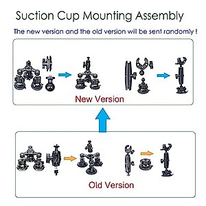 Fotoleey Suction Car Mount for Insta360 x3, x2, One RS Compatible with GoPro Hero 11, Hero 10, Hero 9, Max —Camera Triple Suction Mount Kit for Action Cameras (Stick is Not Included)