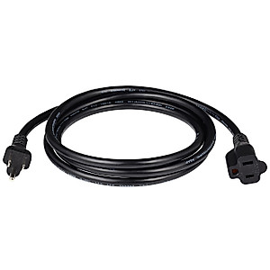 Amazon Basics 6-Foot Extension Cord - 13 Amps, 125V - Black