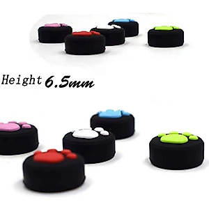 Ambertown 2 x Silicone Analog Controller Thumb Stick Joystick Grips Cap for Nintendo Switch NS/Switch Lite Controller Joy-Con ThumbStick Cute Cat Paw Claw (White)