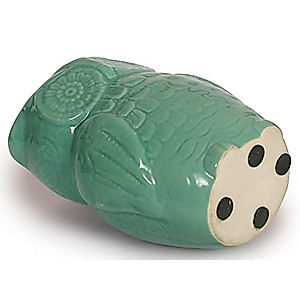 ABHANDICRAFTS Utensil Holder for Kitchen Counter 7.5" Inch Multi-Purpose Ceramic Organizer for Kitchen Decor, Paint Brush, Flower Vase, Cooking Tool Utensils Caddy for Countertop Aqua