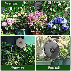 Solar Irrigation System TRJZWA Automatic Drip Irrigation Kit for Outdoor/Indoor Garden Watering System with Water Level Detection,Drip Irrigation System for 15 Potted Plant with 15m Water Hose