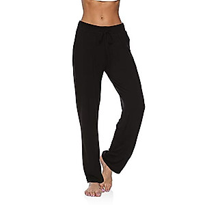 DIBAOLONG Womens Yoga Pants Wide Leg Comfy Drawstring Loose Straight Lounge Running Workout Legging A1-Black XL