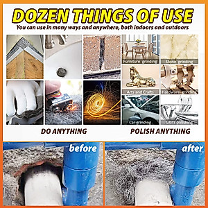 Steel Wool Mice Fabric Roll Control 2 Pcs Total (3.2”x 22.5 Feet) - Gap Fill Fabric - Block Holes, Wall Cracks, Cleans Rusty Tools, Hardware DIY Kit - One Pair of Gloves and Scissor Included