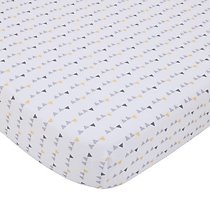 NoJo Little Love Grey and White Chevron 3 Piece Crib Bedding Set - Comforter, Fitted Crib Sheet and Dust Ruffle