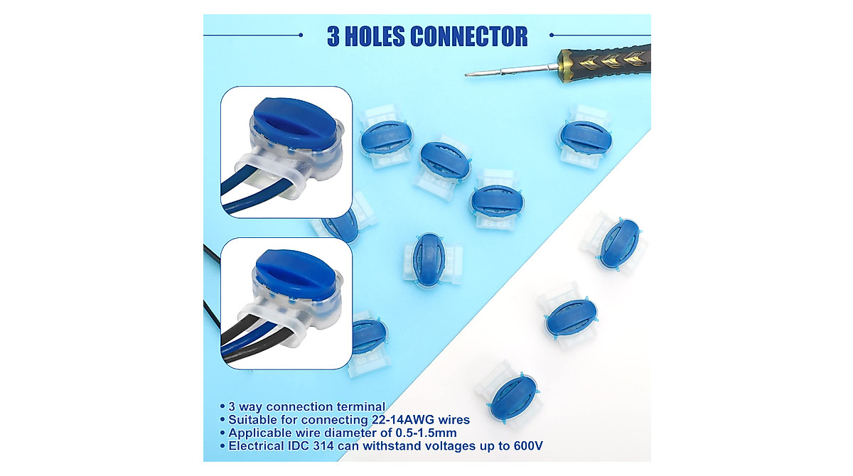 Electrical IDC 314-BOX Pigtail Connectors for 22-14 AWG Cables