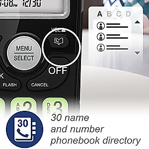 VTECH VG101-21 DECT 6.0 2-Handset Cordless Phone for Home, Blue-White Backlit Display, Backlit Big Buttons, Full Duplex Speakerphone, Caller ID/Call Waiting, Easy Wall Mount, Reliable 1000 ft Range