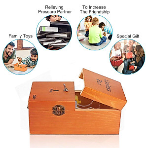 Calary Useless Box Turns Itself Off in Box Alone Machine Fully Assembled in Box (Brown)