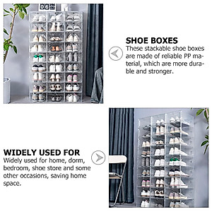 Homoyoyo 4pcs Sneaker Containers Organizer for Cabinets Sneaker Storage Shoe Pp Wall Bracket